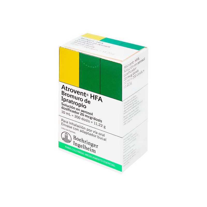 ATROVENT HFA 200 DOSIS AEROSOL 10 ML(A) BROMURO DE IPRATROPIO