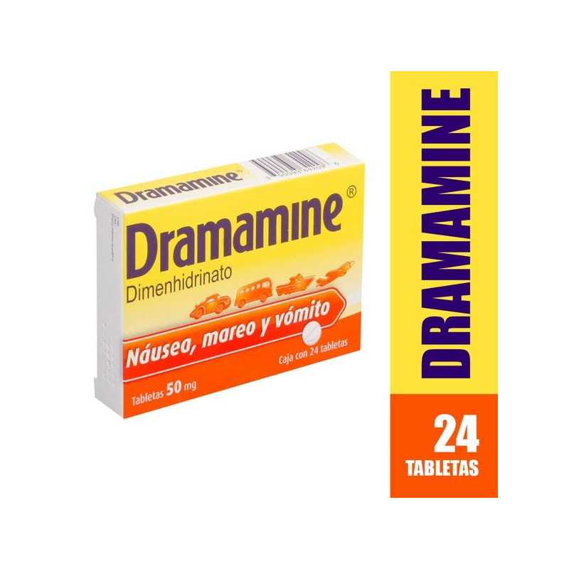 DRAMAMINE 50 MG 24 TABLETAS DIMENHIDRINATO