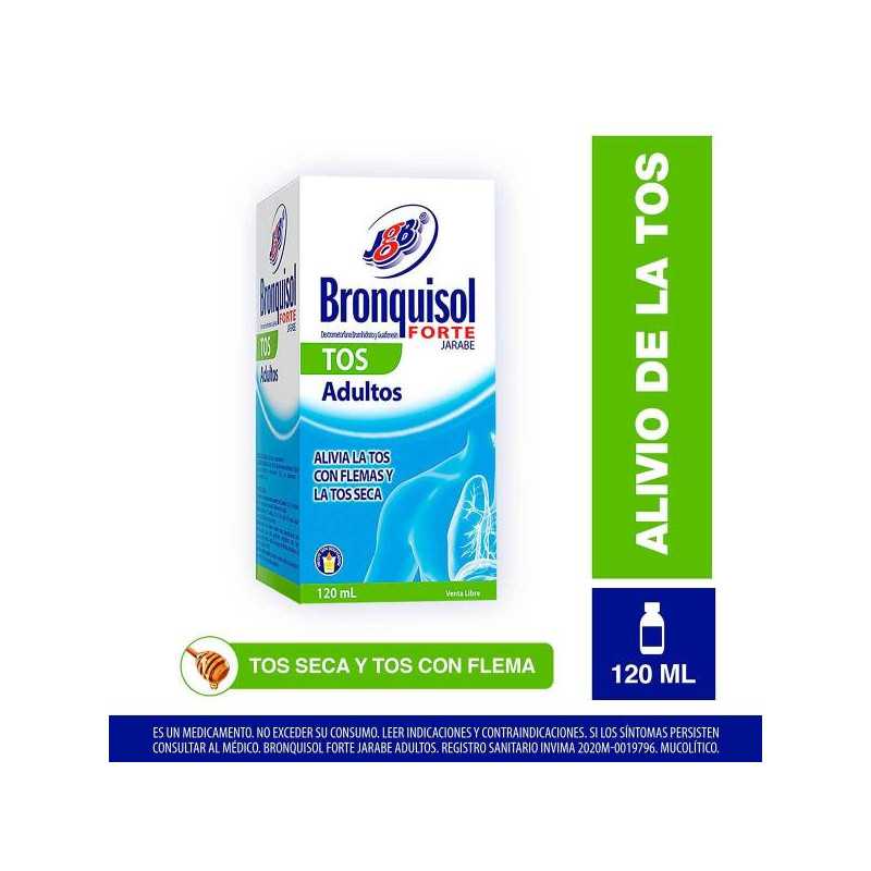 BRONQUISOL ADULTO TOS SECA JBE 120 ML DEXTROMETORFANO-GUAYACOLATO