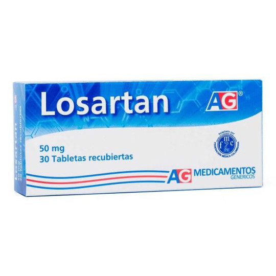 LOSARTAN 50 MG 30 TABLETAS AG LOSARTAN