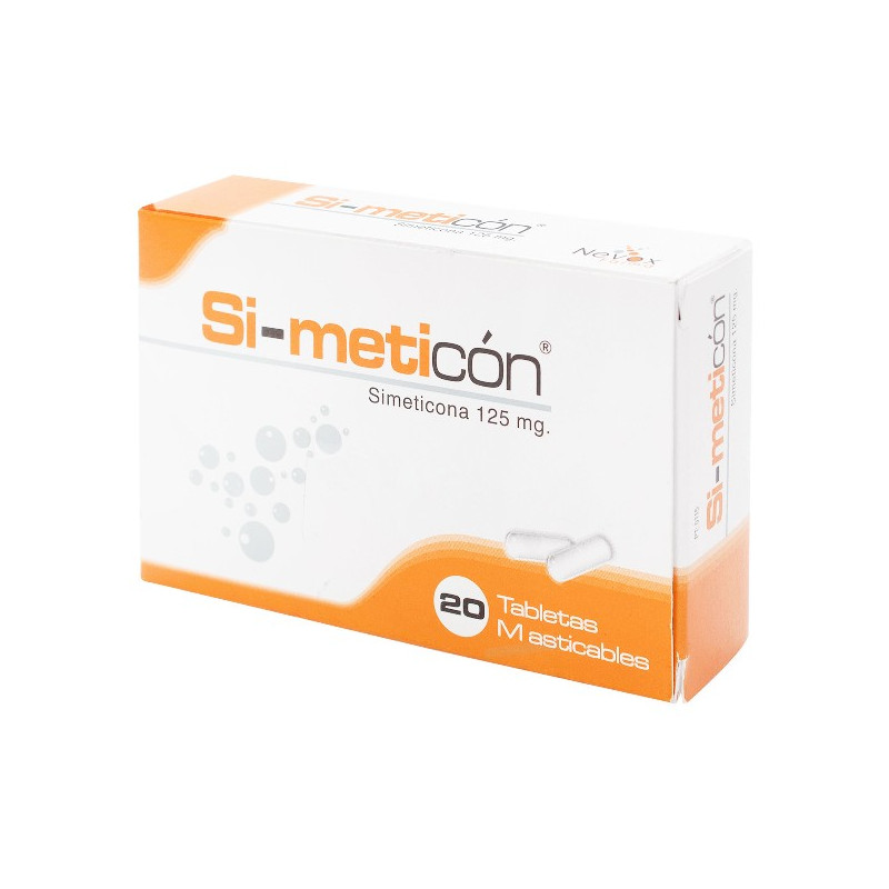 SIMETICON 125 MG 20 TABLETAS SIMETICONA