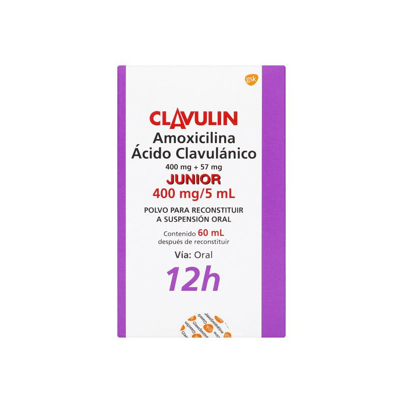 CLAVULIN JUNIOR 400 MG/5 ML 60 ML (DA) AMOXICILINA ACIDO CLAVULANICO