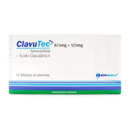 CLAVUTEC 875 MG 14 TABLETA AMOXICILINA ACIDO CLAVULANICO