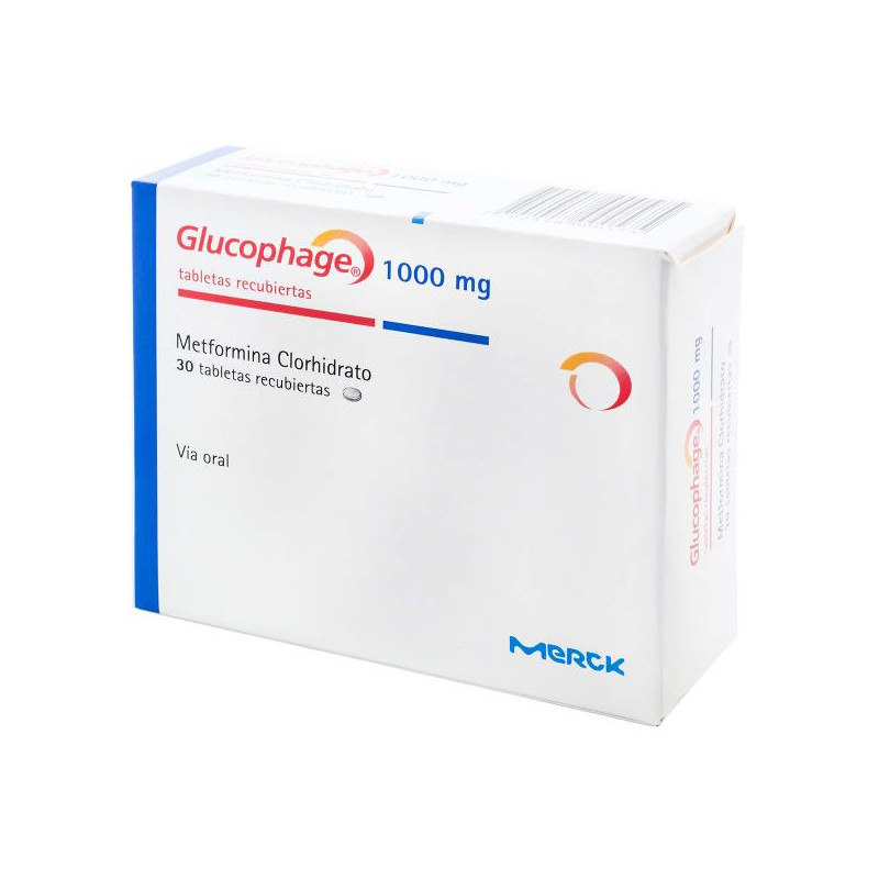 GLUCOPHAGE 1000 MG 30 TABLETAS (DA) METFORMINA